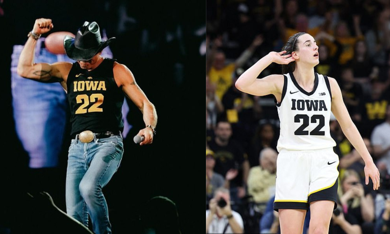 Country music star Tim McGraw rocks a Caitlin Clark jersey at his Iowa ...
